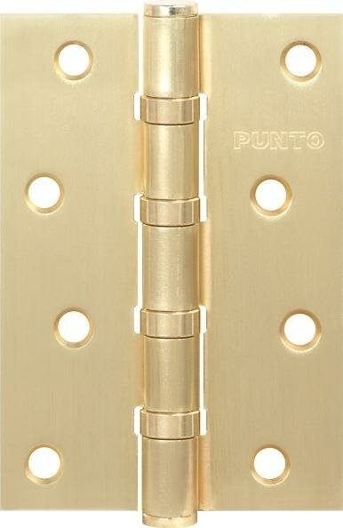 Комплект 8 шт. - Петля дверная универсальная стальная Punto 4B 100х70х2.5 PB латунь