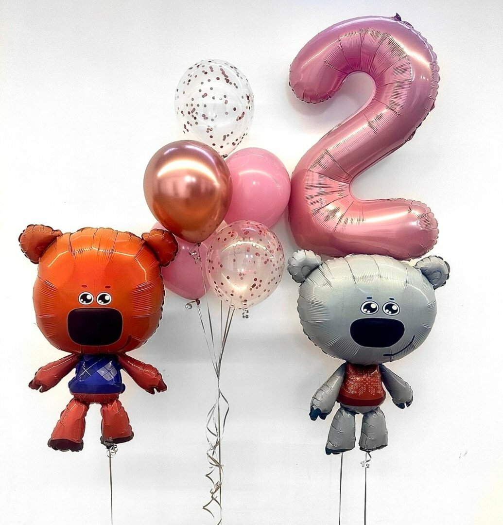 Воздушные шары с цифрой «Мимимишки»