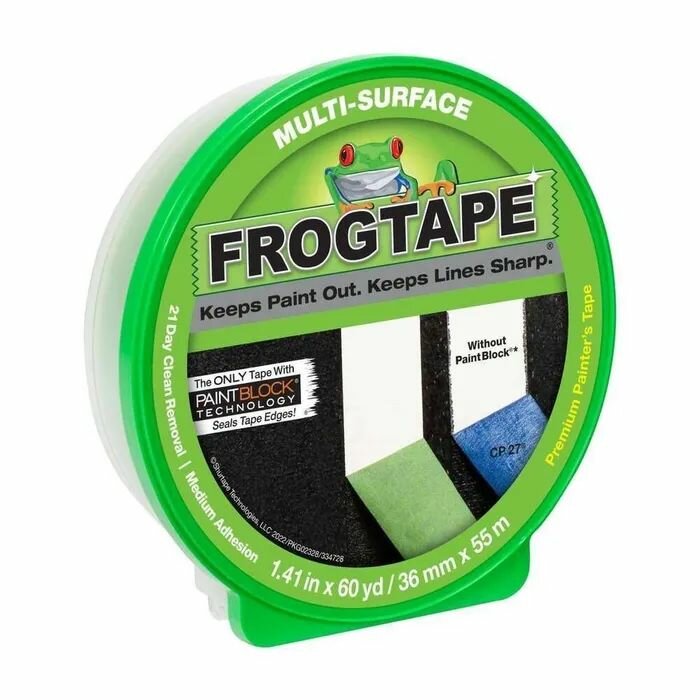 Малярная лента Малярный скотч премиум класса Frogtape 36/55 мм 36 мм 55 м, 1 шт