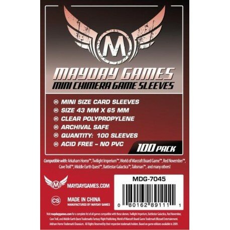 Протекторы Mayday: 43*65 Chimera Mini Standard 100шт.