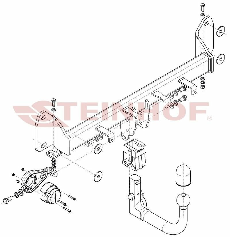 Фаркоп на BMW X3 F25 (также xDrive) 2010-2017, BMW X3 G01 2017-, BMW X4 F26 2014-2018, BMW X4 G02 2018- без подрезки бампера (паспорт и сертификат в комплекте)(без электрики) Steinhof. B-099