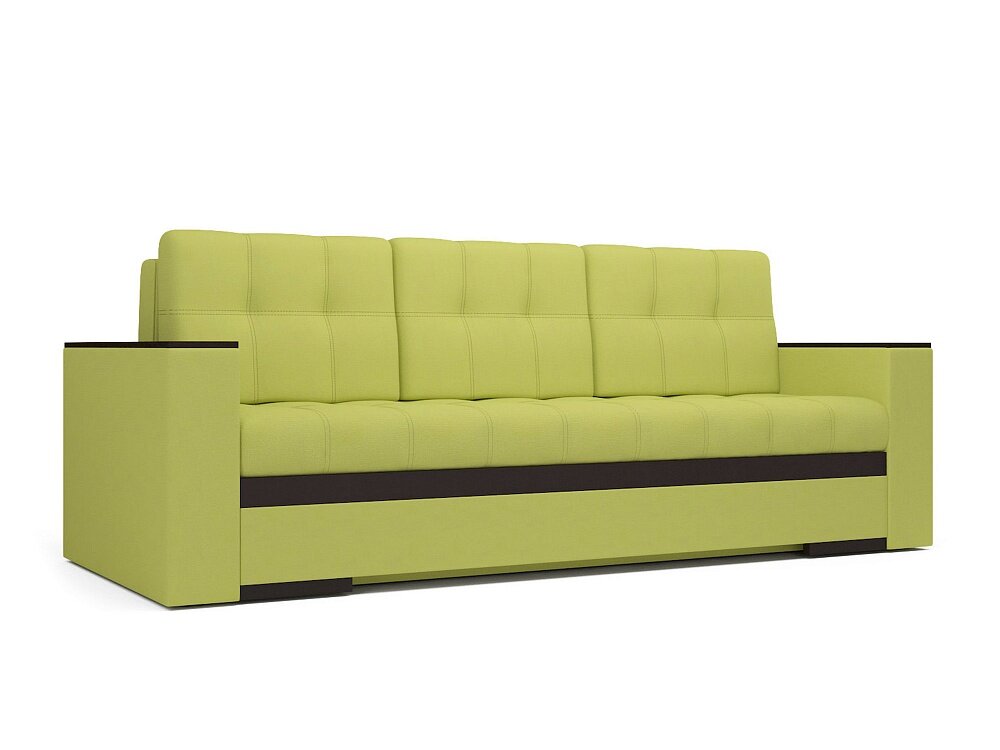 Прямой диван Атлантa 2 Салатовый Рогожка, еврокнижка, 228х97х95 см, с ящиком для белья