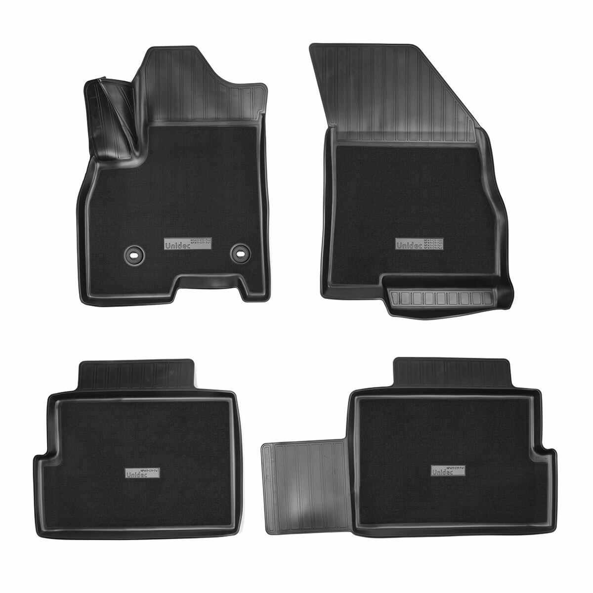 Ковры в салон Norplast/Unidec для Chery Tiggo 7 Pro (2020-)Полиуретан, Черный, арт. NPA11-C11-741-CM (Черный)