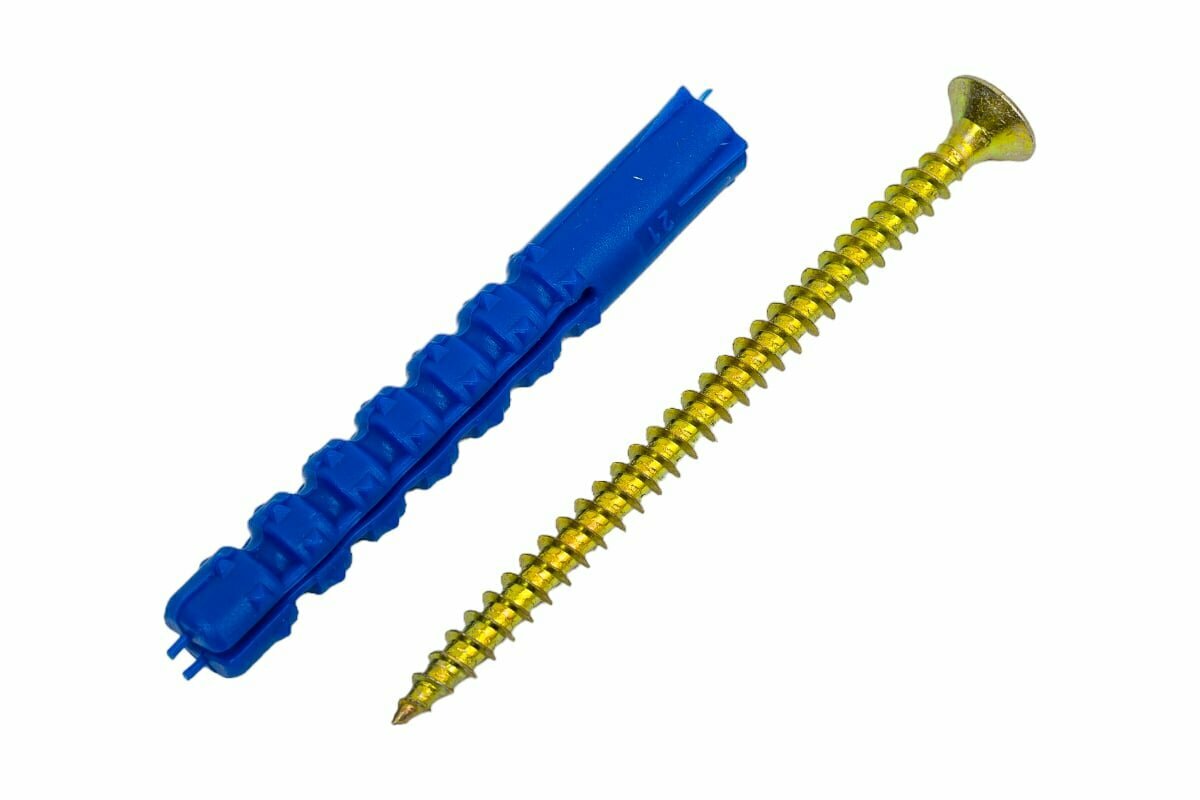 VIPкрепеж Набор крепления плинтусов 8x60 дюбель ежик 40 шт 33014 VIPL монтажный комплект