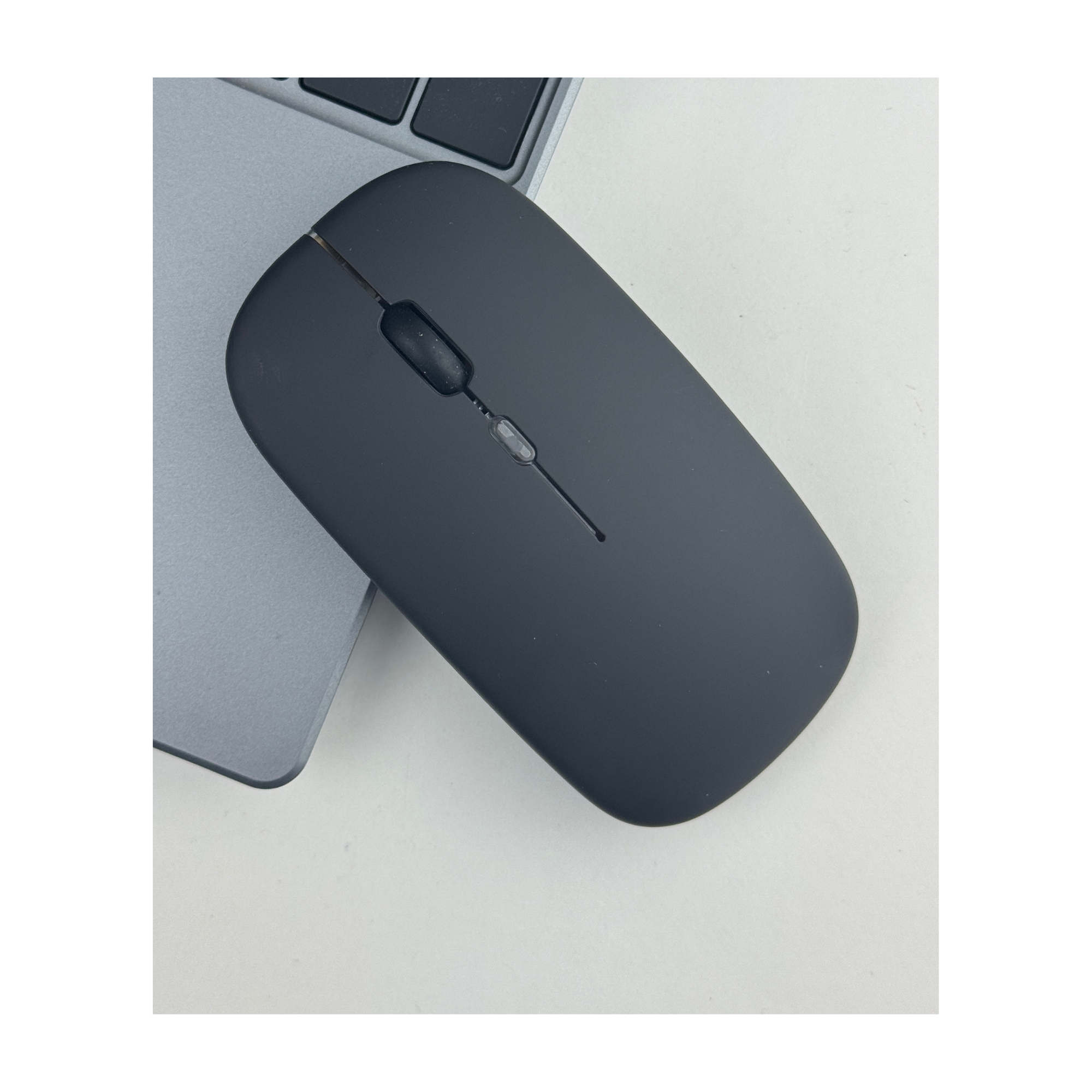 Компьютерная мышь беспроводная Bluetooth с подсветкой, черная матовая