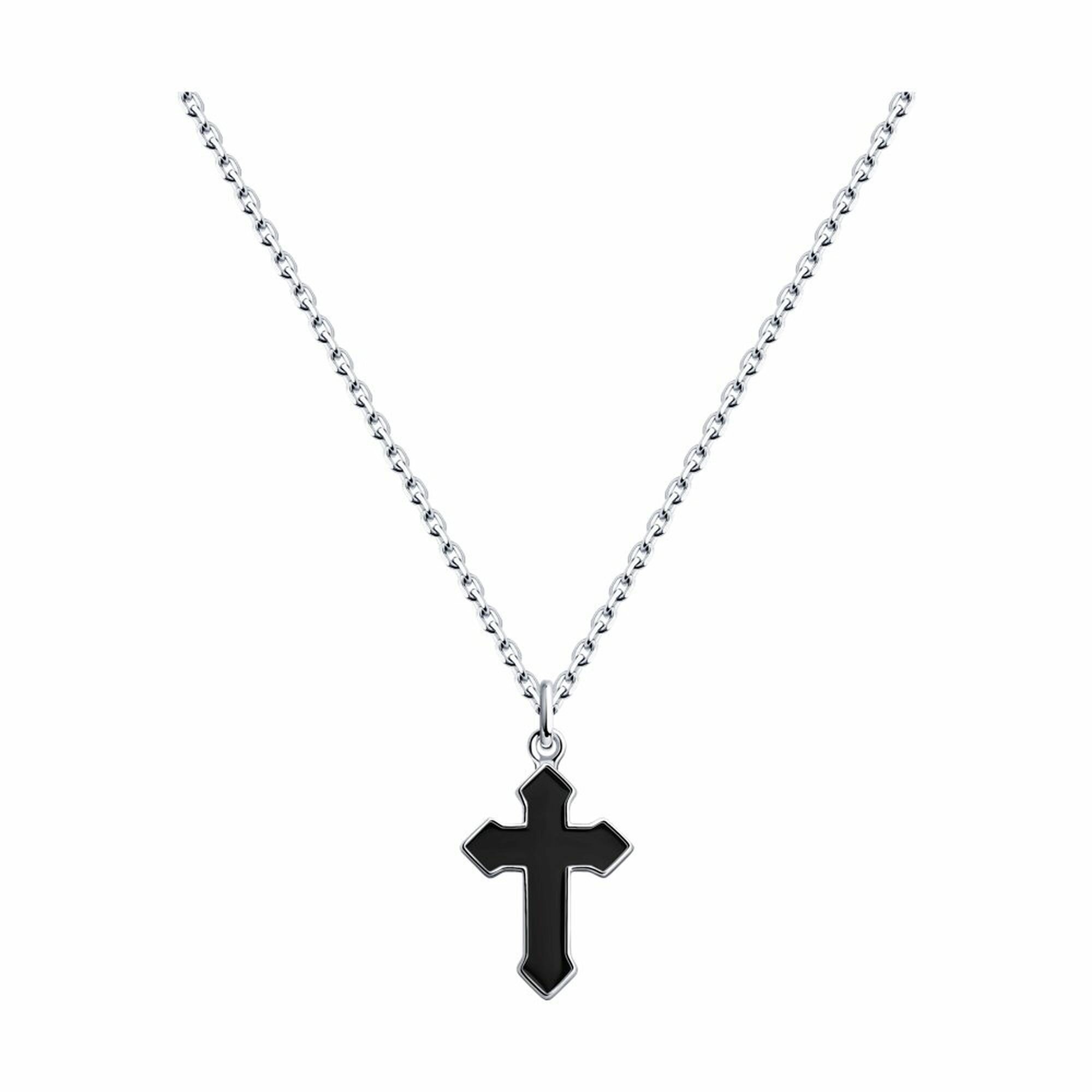 Колье, серебро, 925 проба, родирование, эмаль