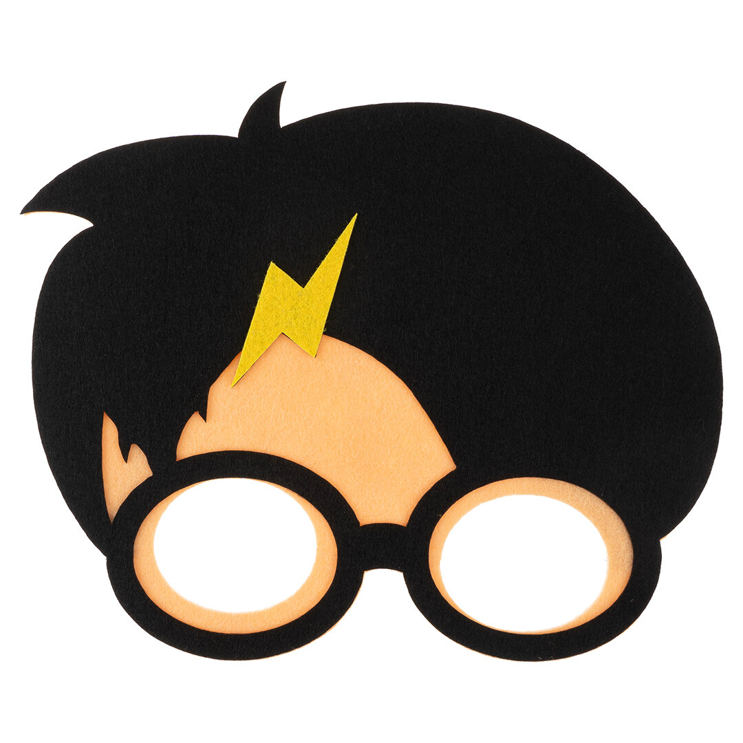 Маска карнавальная, из фетра, Маленький волшебник, Черный, 1