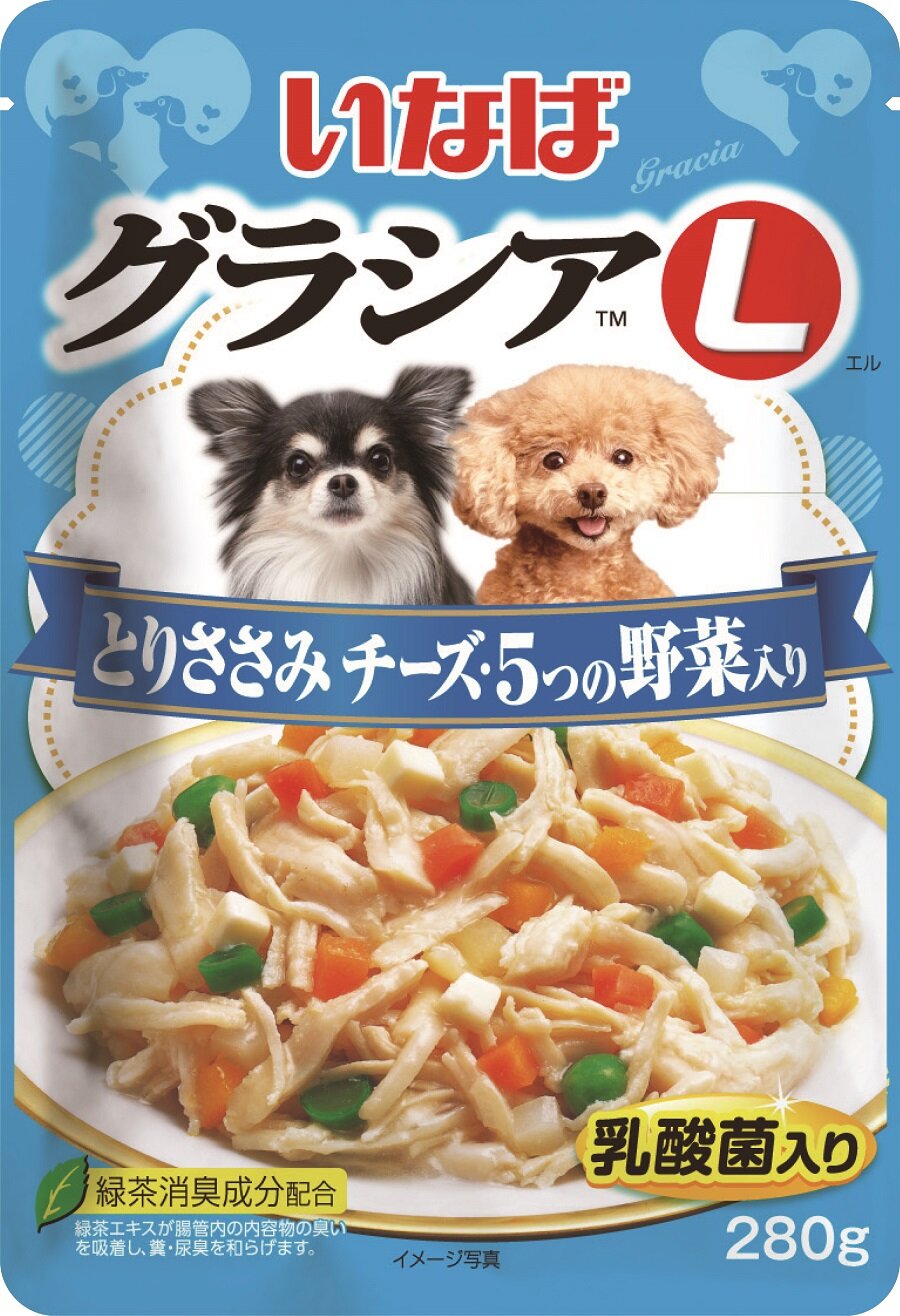Inaba Gracia L Влажный корм для собак Куриное филе с сыром и овощами в желе 280г