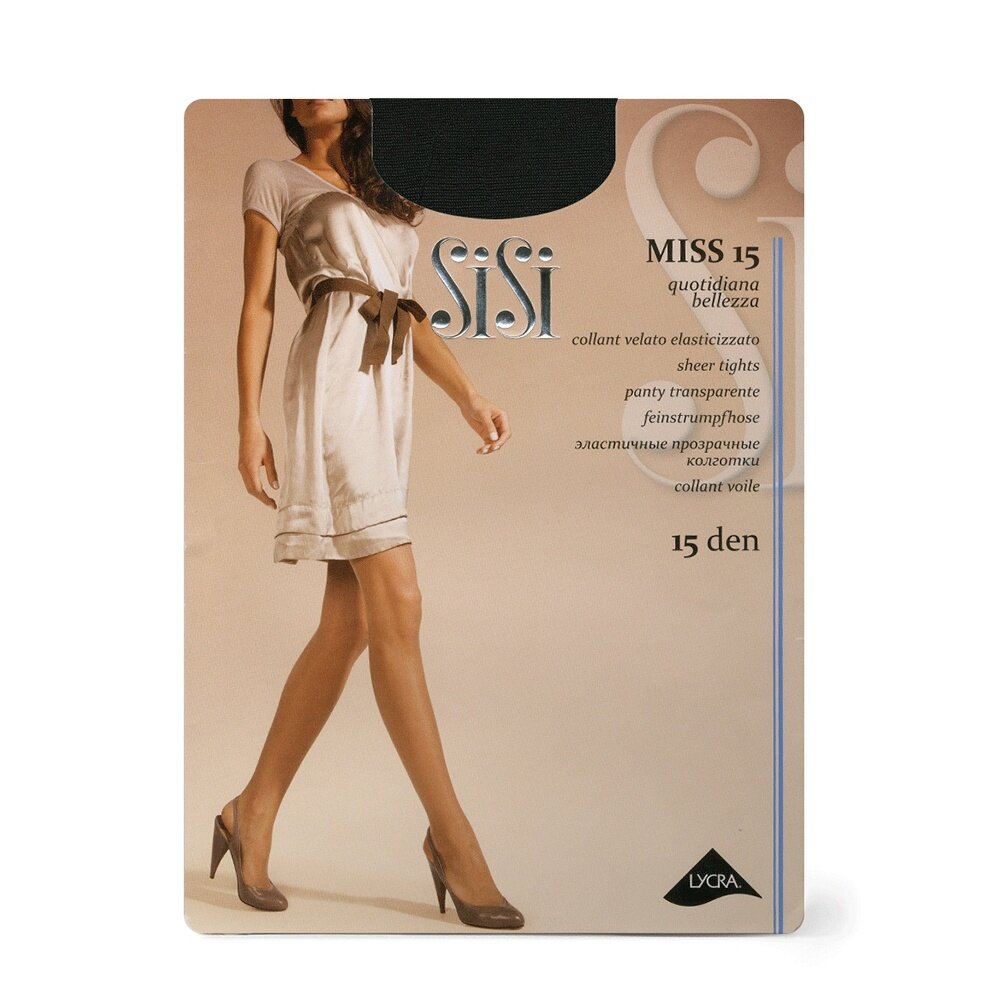 Колготы Sisi "Miss", 15 ден, Miele, 2S, черные