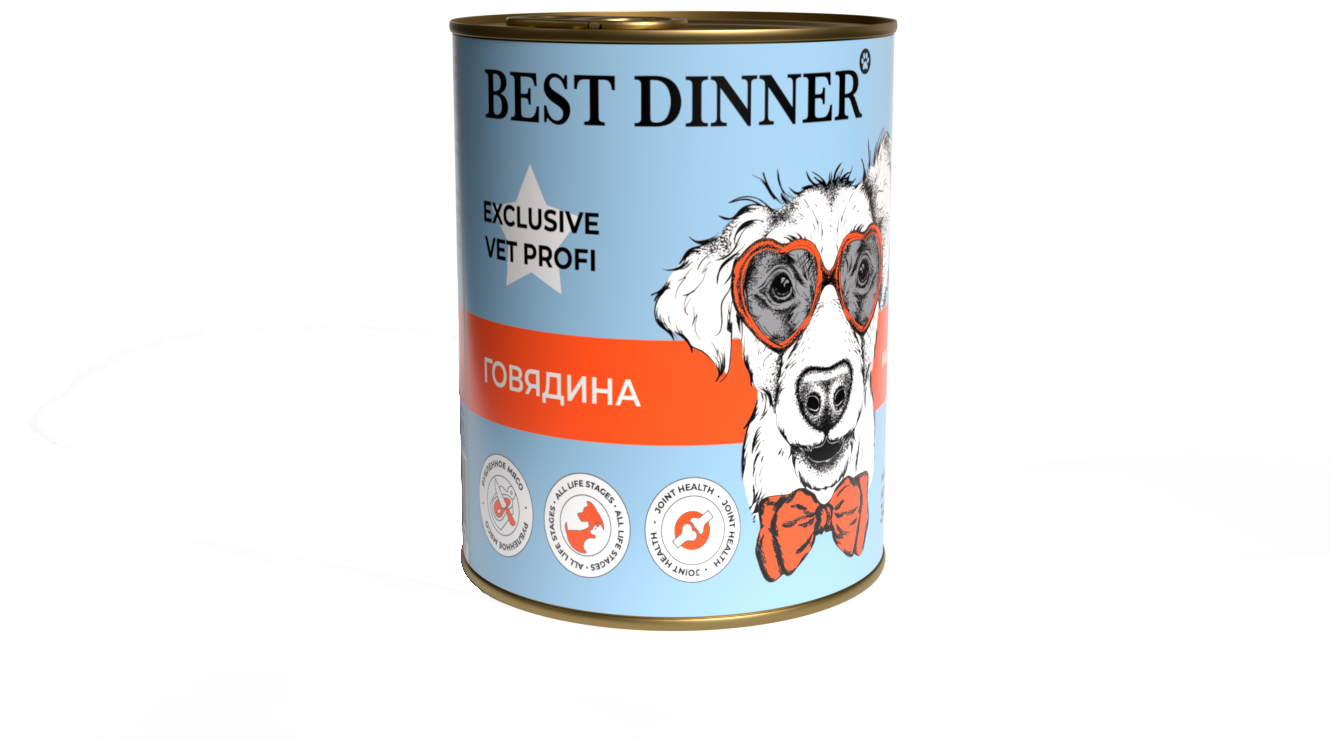 Консервы для собак Best Dinner Exclusive Vet Profi Mobility Говядина 0,34 кг