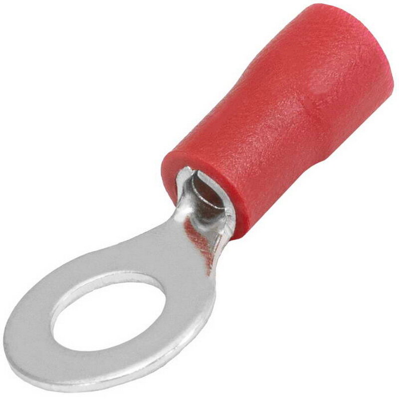 Наконечник кольцевой изолированный 1.25-5, 19 А, 22-16 AWG, красный, латунь луженая