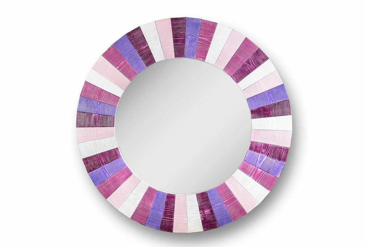 Зеркало настенное MYSUNNYHOME, широкое 94 см, фиолетовый