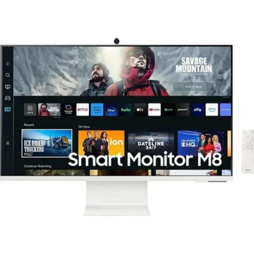 Монитор LCD Samsung 31.5" S32DM801UIXCI M8 белый VA 3840x2160 60Hz 400cd 178/178 16:9 HDMI M/M Cam HAS USB