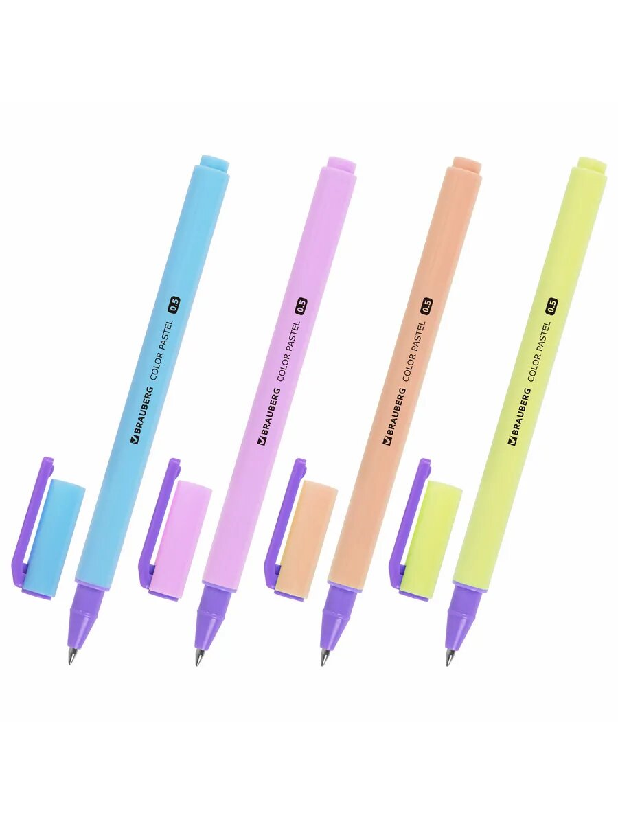 Ручка гелевая Color Pastel синяя 0,5 мм 8 шт.