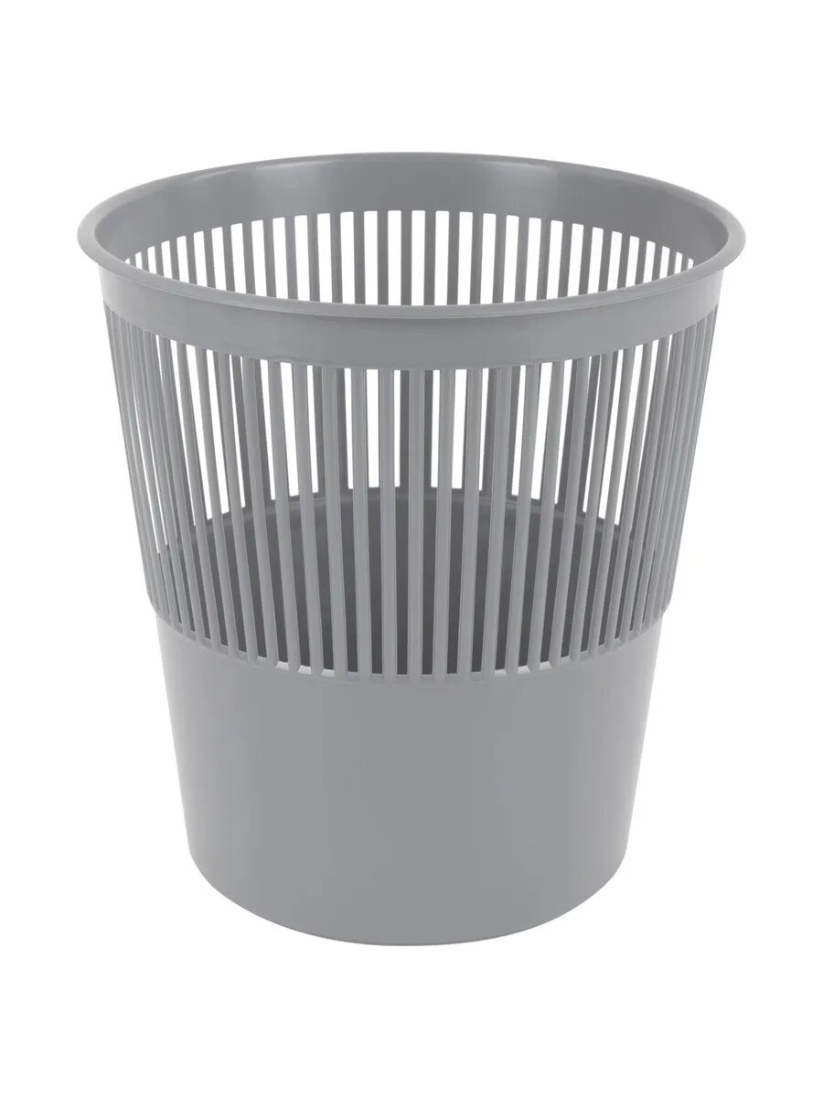 Корзина для бумаг сетчатая, 9 л, серая