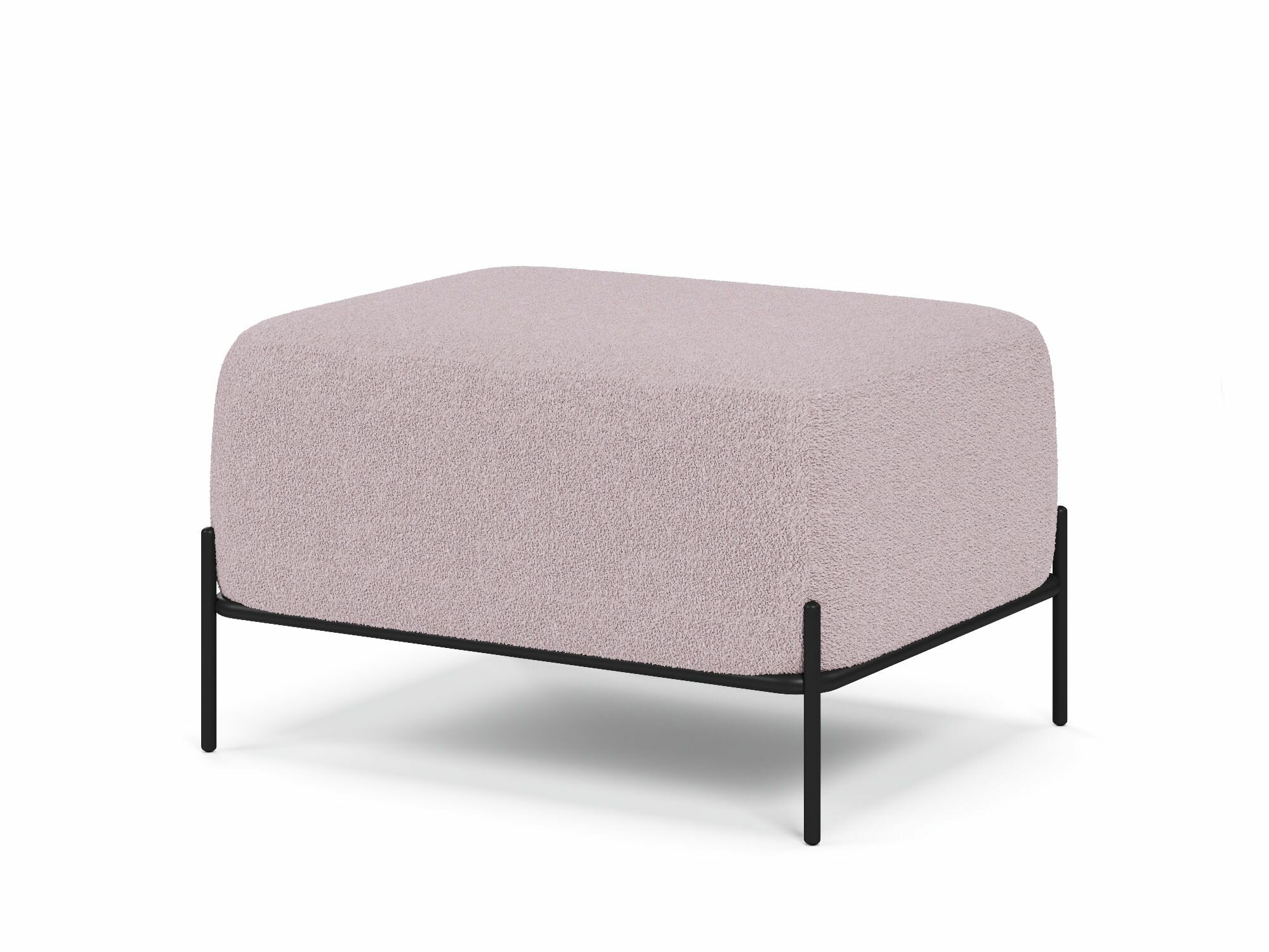 Банкетка Novelti Gufo Bravo Rosewood (67х52х42 см), букле, цвет пыльная роза