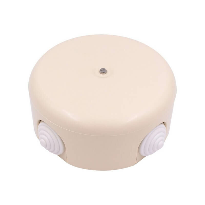 Серия BIRONI песочное золото коробка распределительная 78мм пластик цвет 4 ввода в комплекте B1-521-24-K