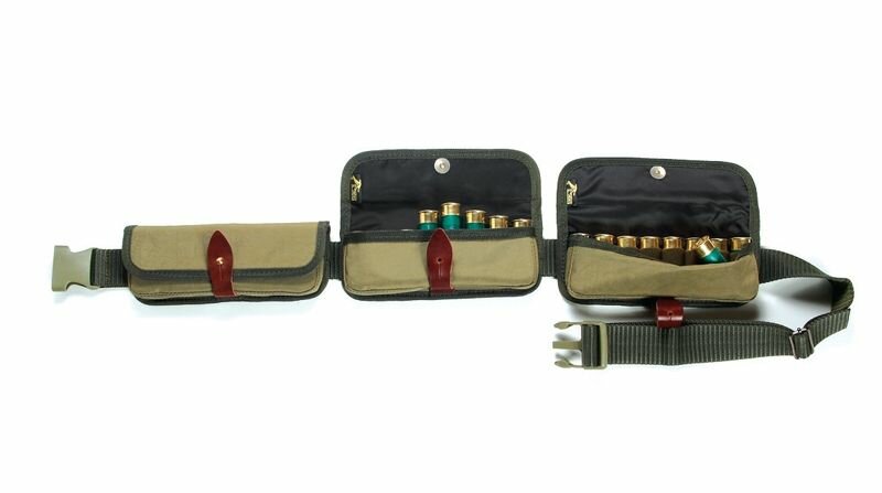 Патронташ VEKTOR с подсумками и ремнем, на 8 патронов кк 12, 16, 20