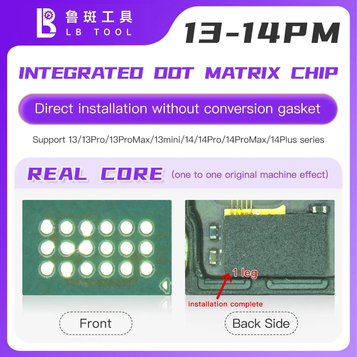 Luban Dot Matrix Chip IC Face ID ремонт проектор для Iphone 11 12 13 14 15Pro MAX/Mini X XR XSmax Pad горящая микросхема замена LB 13 14 IC 5PCS