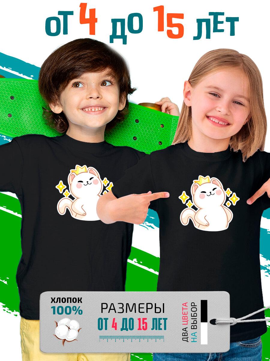 Футболка детская мем с котом