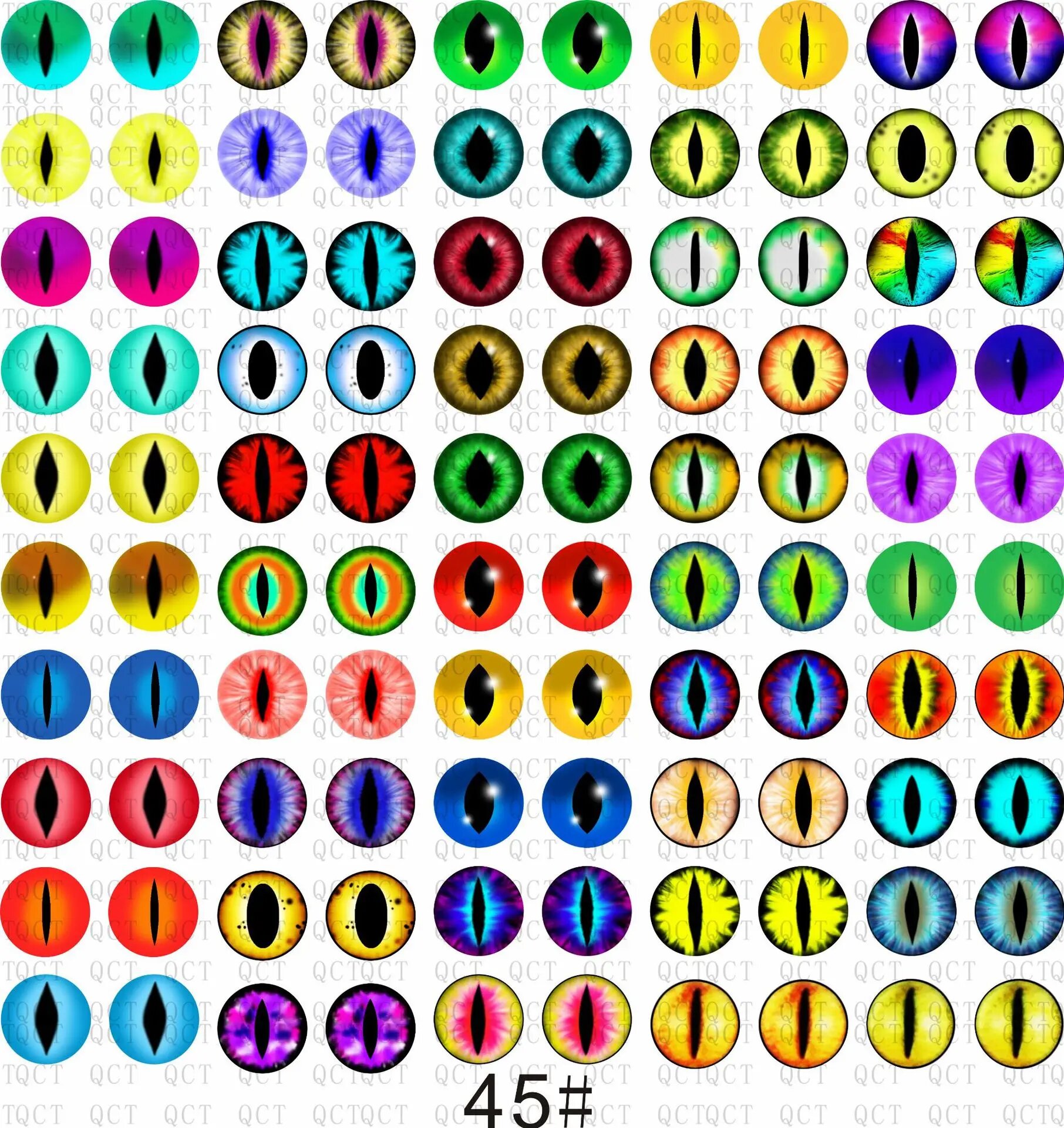 Стеклянные глаза для кукол 6/8/10/12 мм Бирюзовый, 45, 10mm