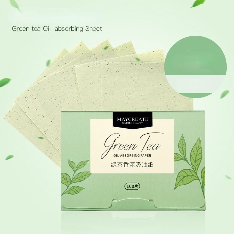 Салфетки для жирной кожи лица 100 шт. Green tea