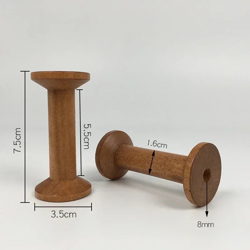 Деревянные катушки для вышивки 3.5x7.5cm