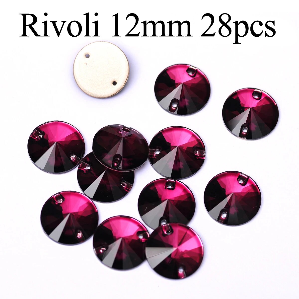 Кристаллы Rivoli 12 мм Аметист 28 шт.
