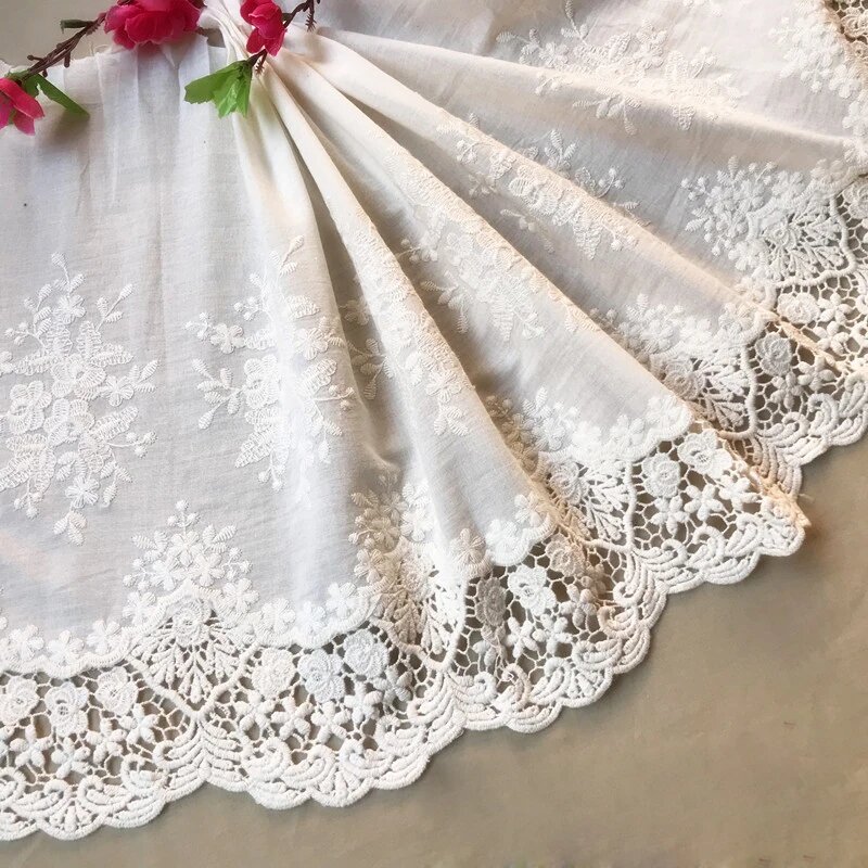 Белое ажурное кружево ZYLPYY 36 см