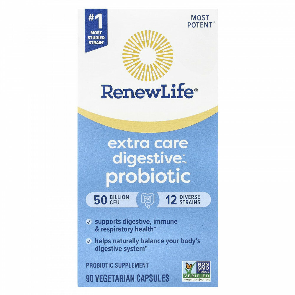 Renew Life, Ultimate Flora™, пробиотик повышенной чистоты, 90 веганских капсул с отсроченным высвобождением