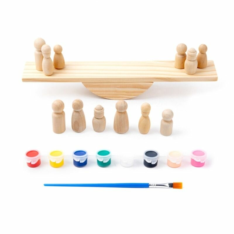 Деревянная игрушка-баланс для детей 3-6 лет, игра-конкурс балансировки, пасхальная корзина, подарок на день рождения мальчиков и девочек