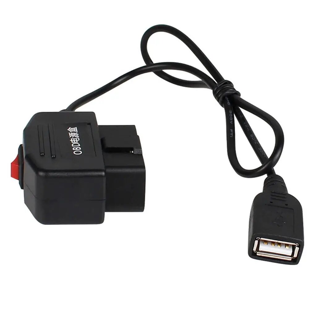 OBD2 USB кабель для видеорегистратора, Цвет: A