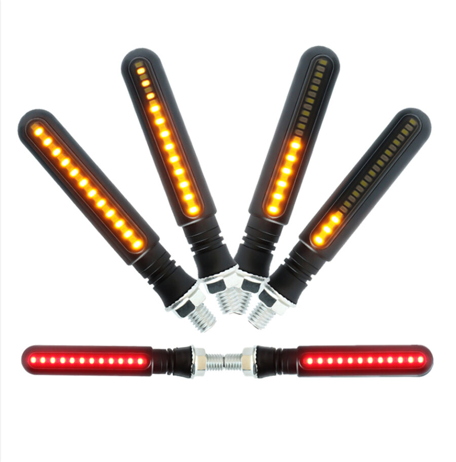 Универсальная 1 Пара двухцветных 24LED 2 В 1 Мигалка Заднего Фонаря, Стробоскоп, Плавный Указатель Поворота, Замена Лампы