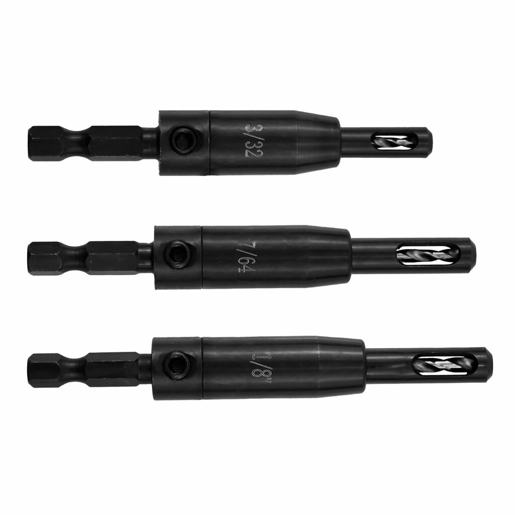 Набор инструментов, Сверлильный инструмент для дверных петель с дюймовыми размерами 1/8', 7/64', 3/32', 1 набор из 3 штук,