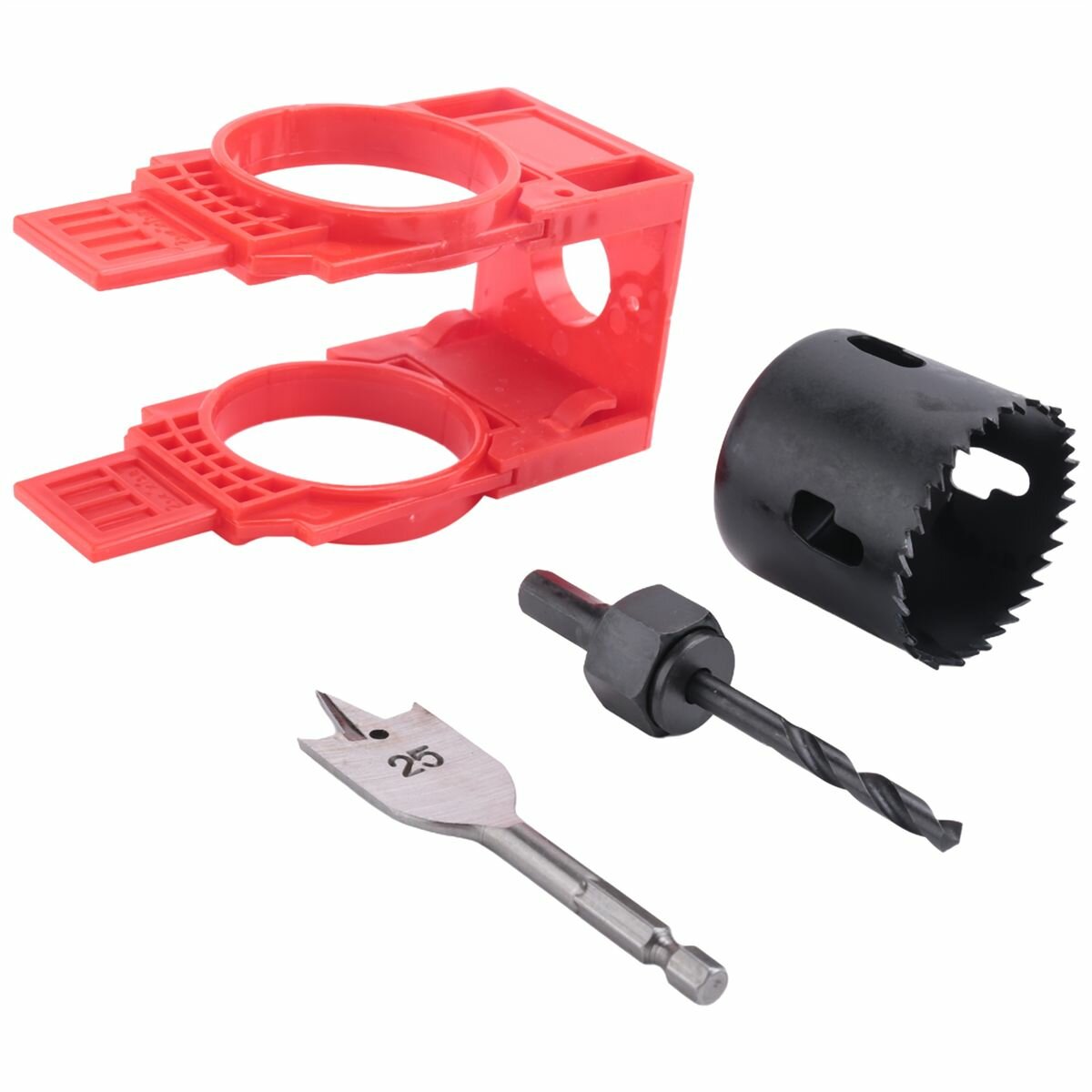 Комплект для установки дверного замка, Комплект для сверления дверных отверстий для засовов и замков с направляющим шаблоном, Пила