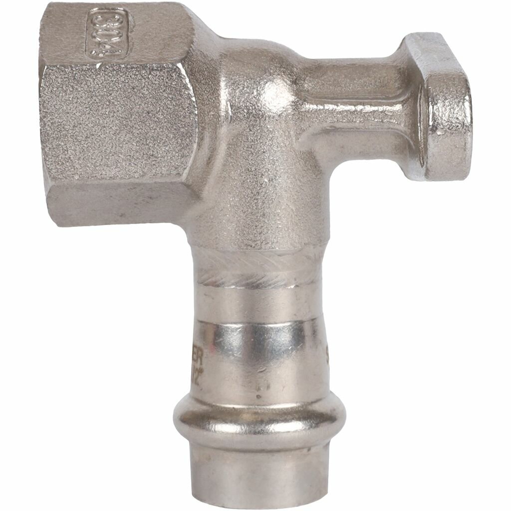 ROMMER RSS-0011-002234 ROMMER Угольник настенный с креплением-ВР, 22х3/4, из нержавеющей стали прессовой