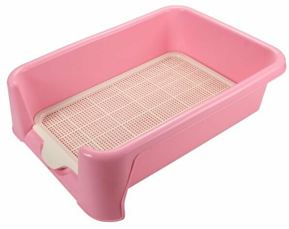 Triol Туалет для собак с сеткой 40*40*15см, розовый (Р587)
