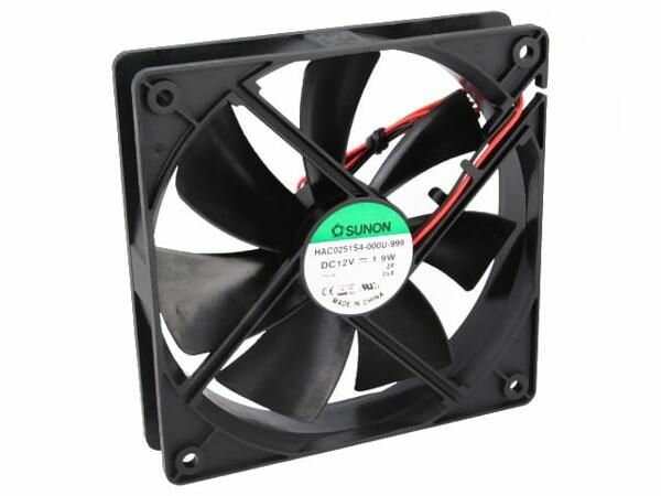 Вентилятор SUNON HAC0251S4, 12 В DC, 120 х 120 х 25 мм, подшипник скольжения