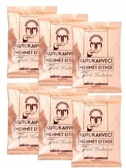 Турецкий кофе Mehmet Efendi молотый, набор 6 шт. по 100 гр.