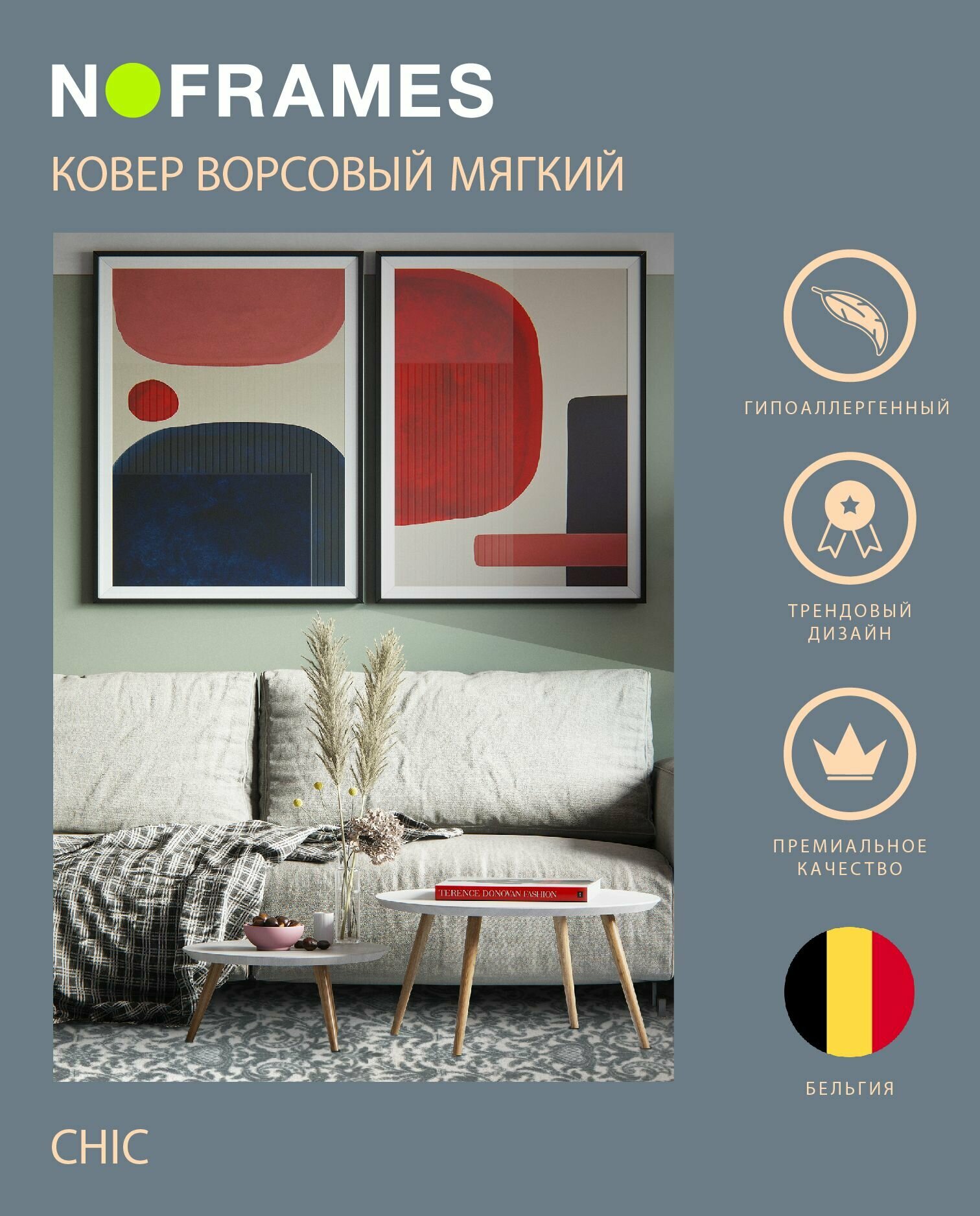 Ковер бельгийский NO-FRAMES, Chic 80х125