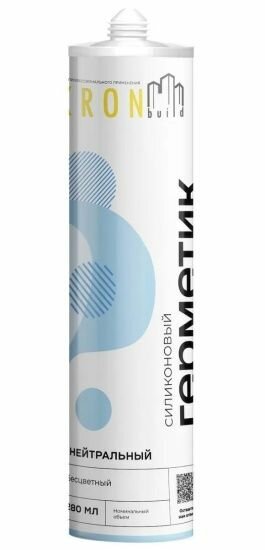 Силиконовый нейтральный герметик KRONbuild прозрачный 280мл