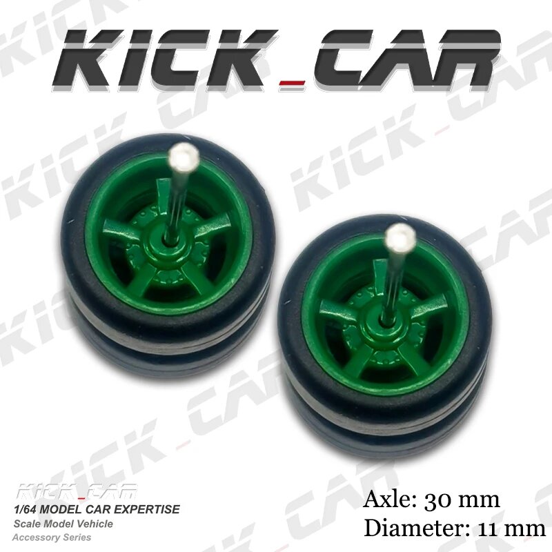 Колеса KICARMOD 1/64 для Hot Wheels Зеленый, Green