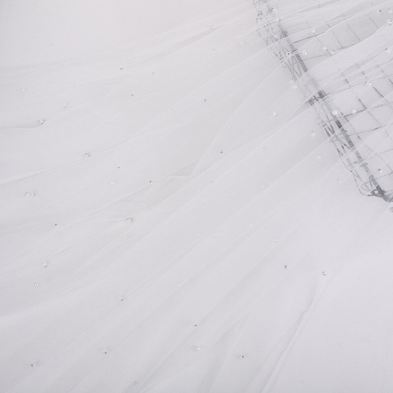 Настольный флаг "Жемчужный тюль", белая пряжа 19#, для свадебного платья