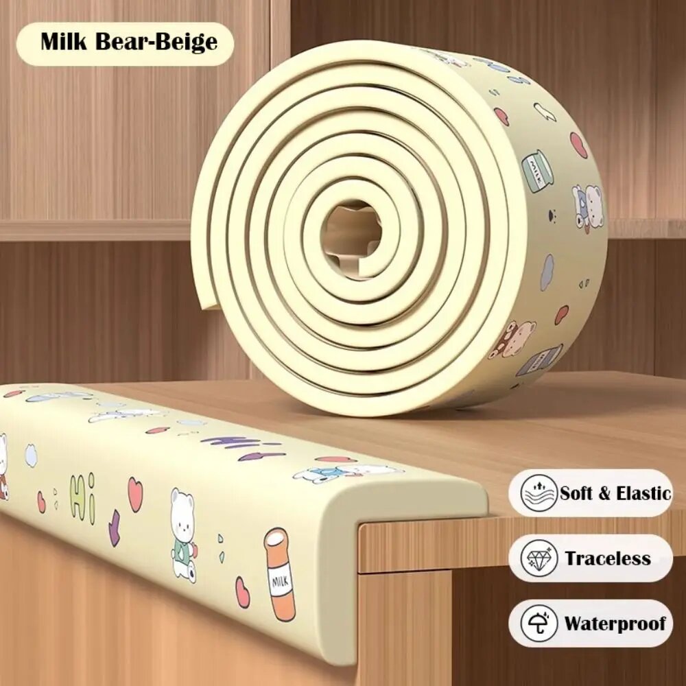 Детские угловые бампера NBR 2 метра Milk Bear-Beige