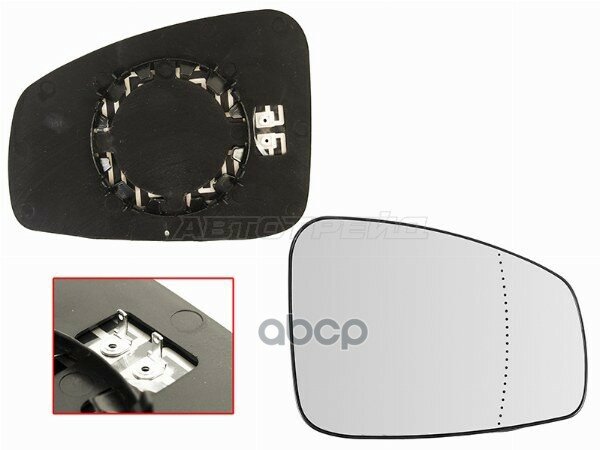 Полотно зеркала Renault Fluence 09-17 / Megane 08-16 (Справа/ Обогрев/ асферическое) Sat арт. ST-121-0066