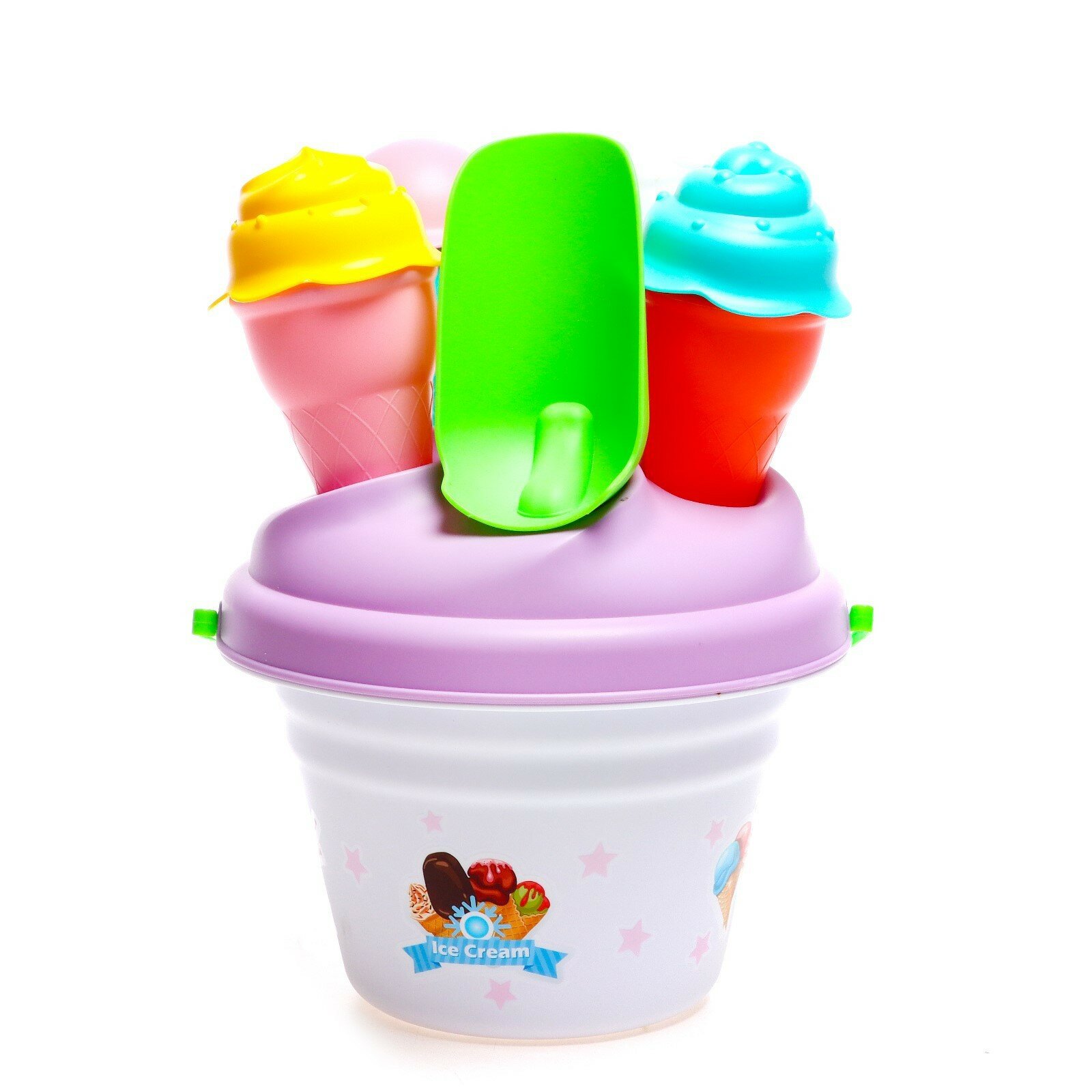 Набор для песочницы "Ведёрко с мороженым" 6 предметов, Сима-ленд