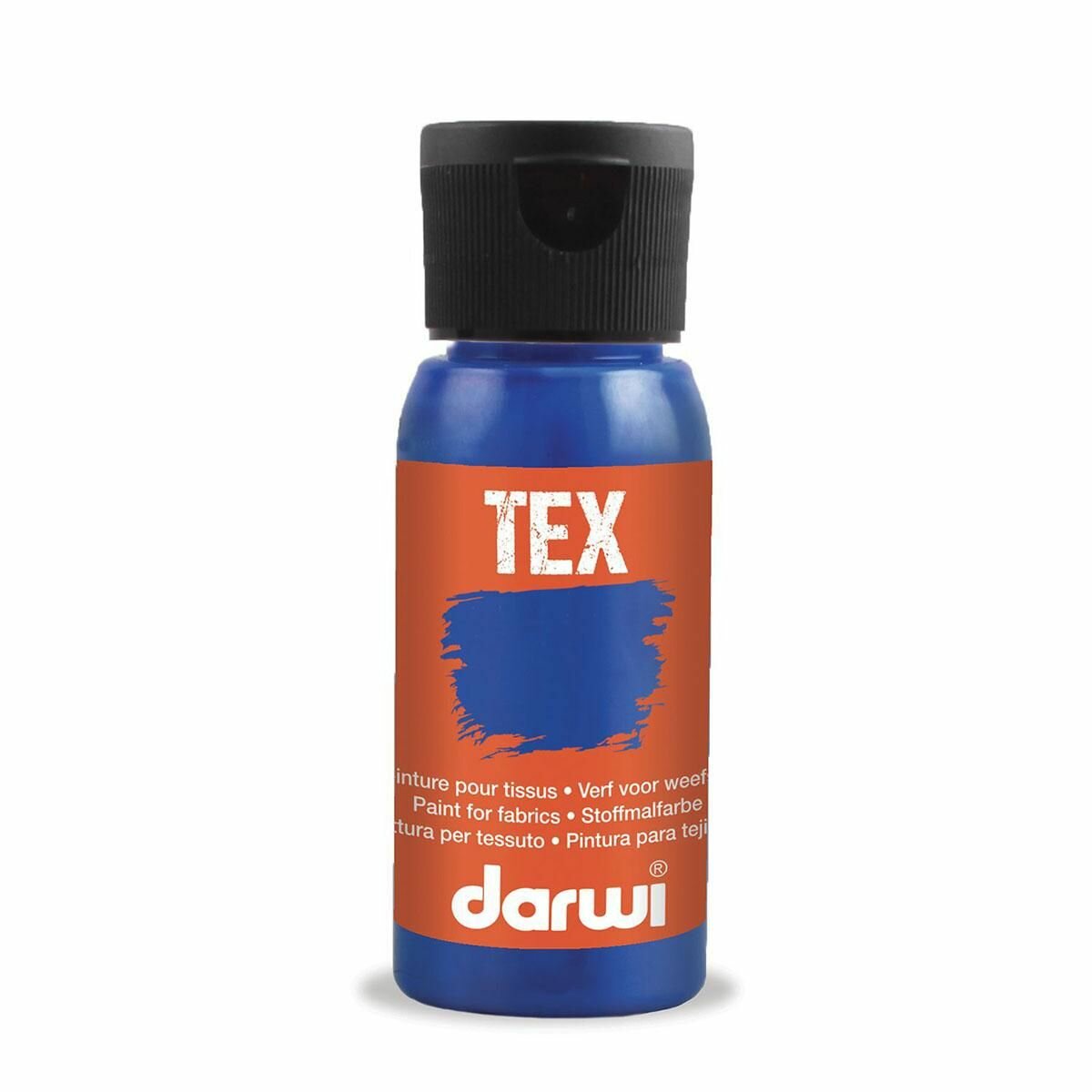 Акриловая краска Darwi "Tex", для ткани, цвет 256, Ультрамарин, 50 мл, DA0100050 Tex