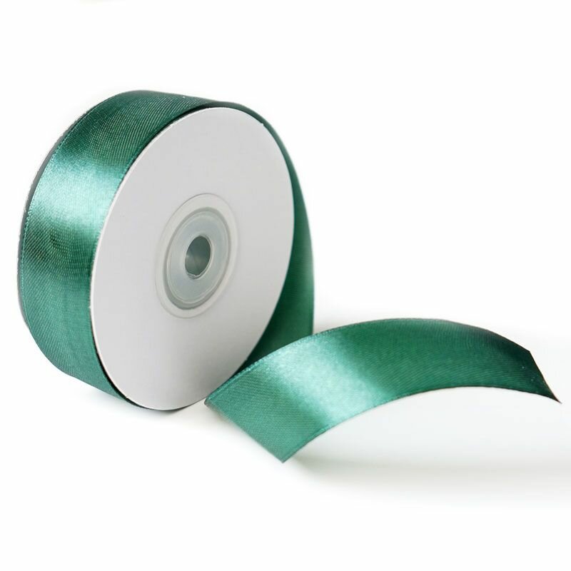 Лента атласная Браво Изумрудный цвет, на бобине, материал 100% полиэстер