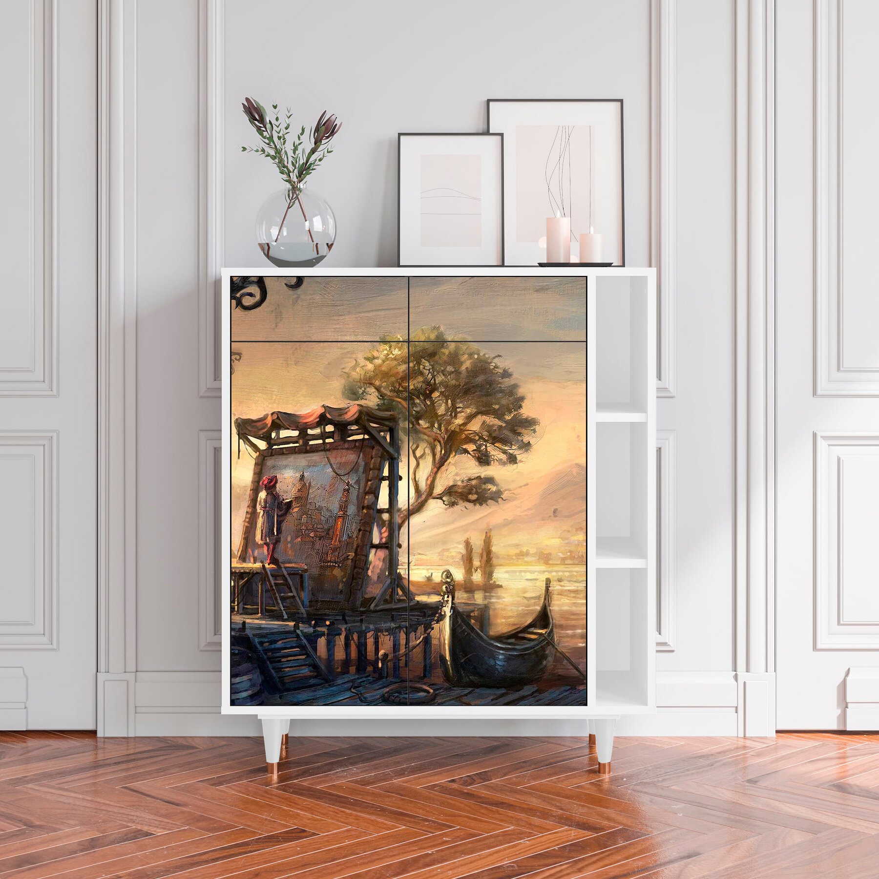 Комод - STORYZ - BS6 Venice, Размер - 94 x 110 x 41 см, Цвет корпуса - , Белый