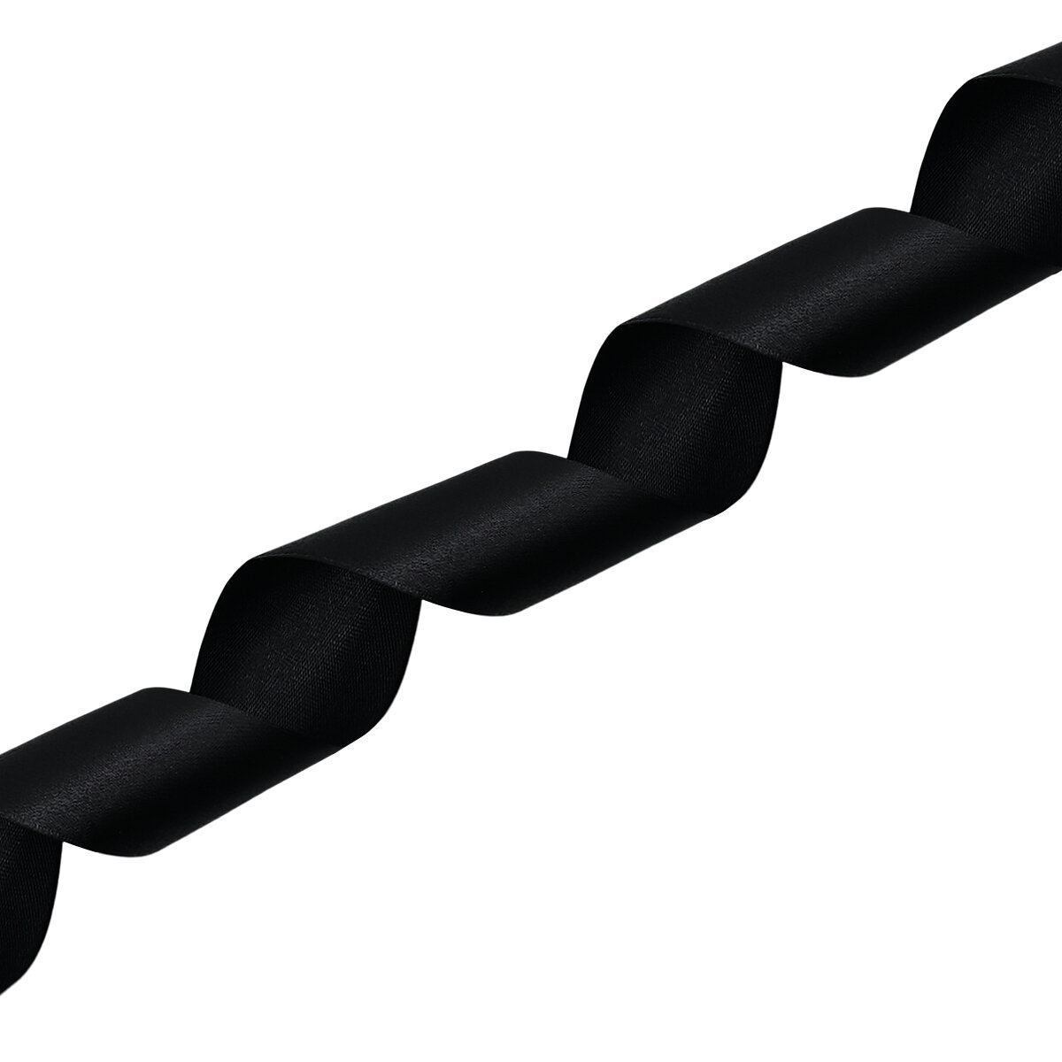 Лента атласная декоративная широкая Айрис, 5см*22,86м (160 черный)